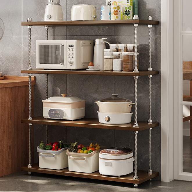 【ACC】Adjustable Height Kitchen Shelves 3-4 Layers Rak Dapur ...