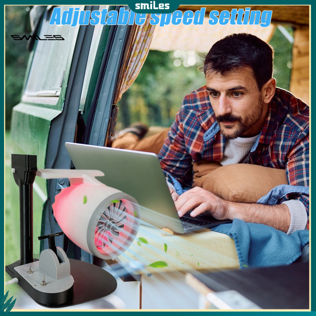 smiles| Adjustable Speed Fan Air Quality Fan Turbo Desktop Fan with ...