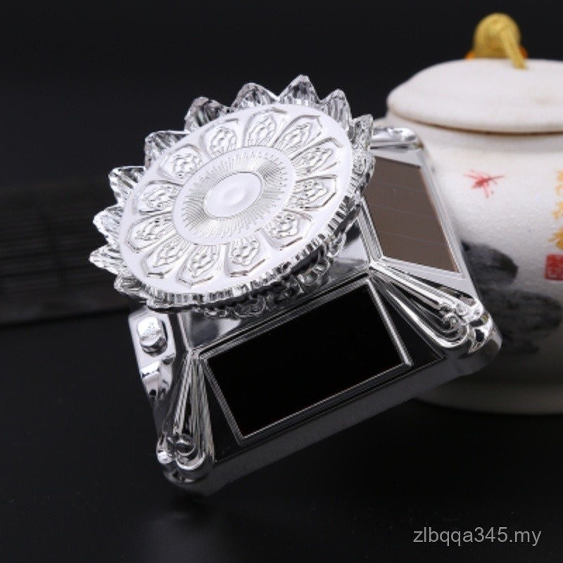 Solar Light Energy Display Rotating Disc Jewelry Crystal Rotating ...