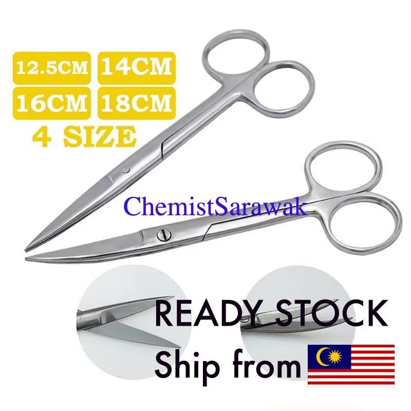Ready Stock Surgical Scissors For Stitching / Suturing / Dissecting ...