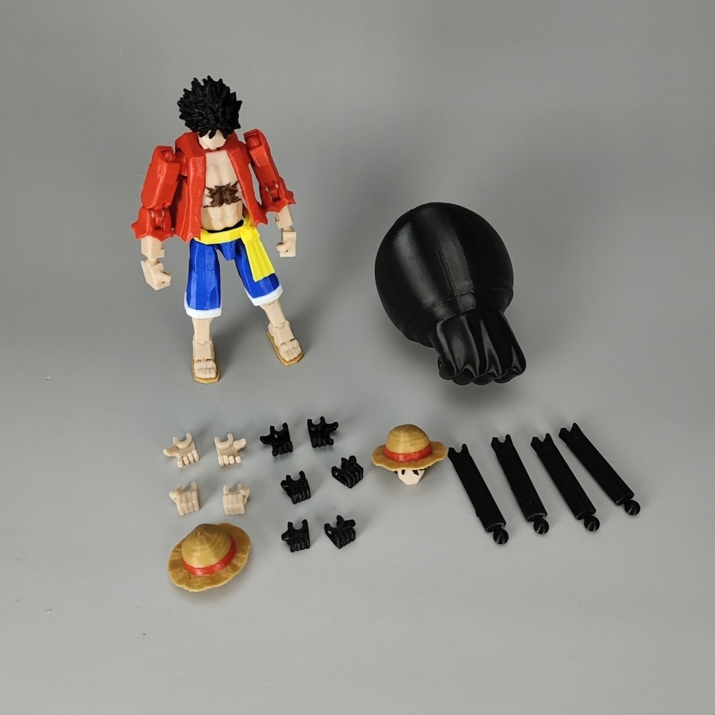 Original Body One Piece One Piece Luffy Multi-Joint Lucky 133D Printing ...