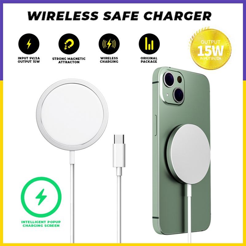 15W Qi Magnetic Wireless Charger Ultra Thin Safety Protection for Phone ...