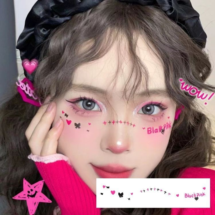 [BLACKPINK ] Concert Support Face Sticker Waterproof Long-Lasting ...