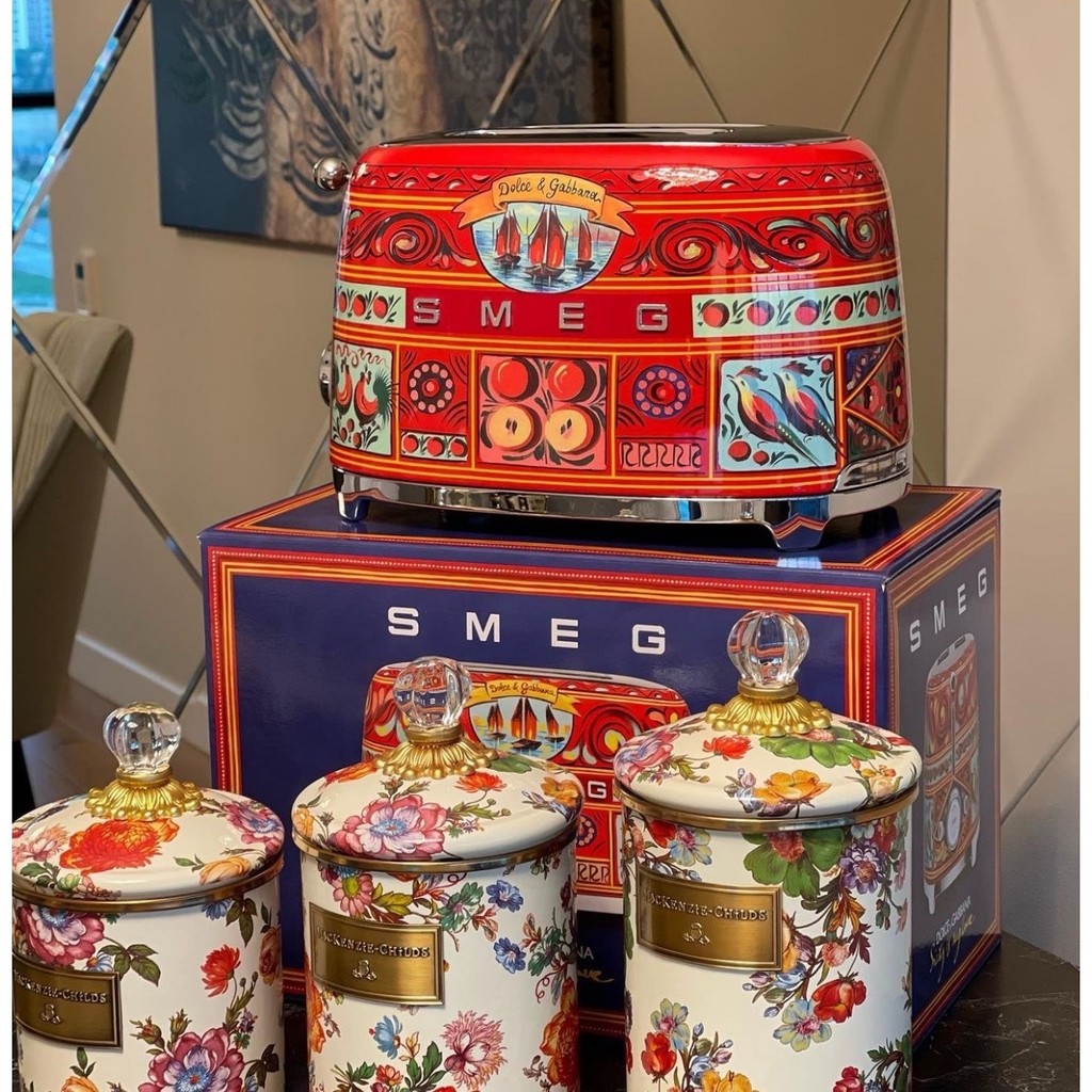 SMEG TSF01 Smag smag pembakar roti Sisilia edisi yang dilukis dengan ...