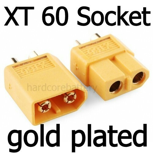 XT60 gold plated Connector Plug Socket Adapter Male Female set Li-po XT 60 RC Battery Bullet ...
