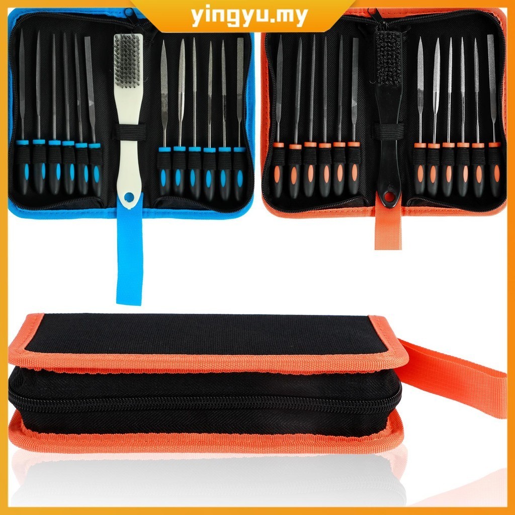 13Pcs Small File Set with Cleaning Brush Premium Mini Metal Diamond ...