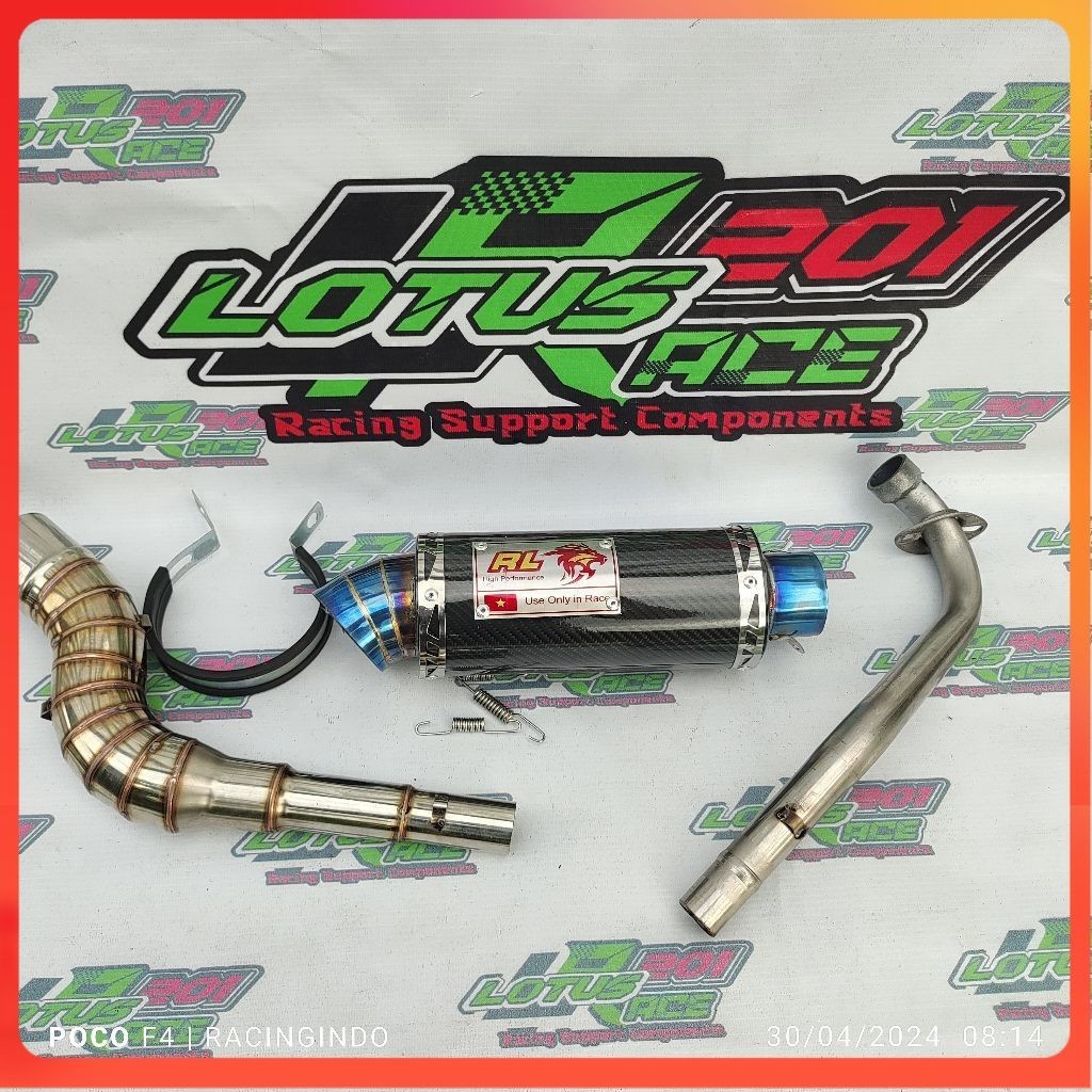 God Redleo Carbon Red LEO EXHAUST RACING OPEN FOR EX5 KRISS 110 KRISS ...