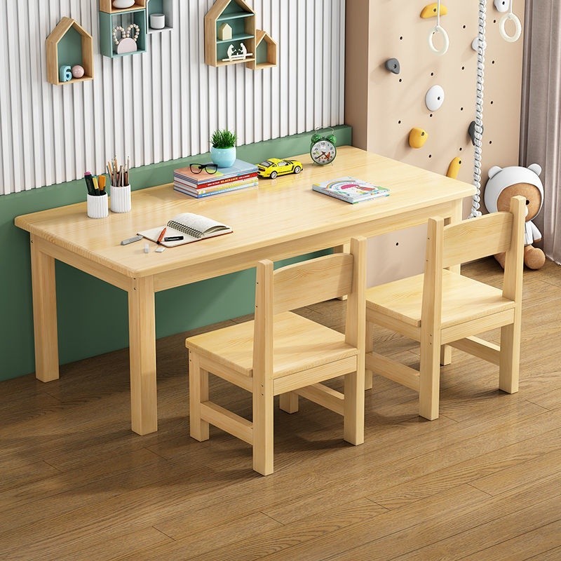 Children's study table with chair children's learning painting dining ...