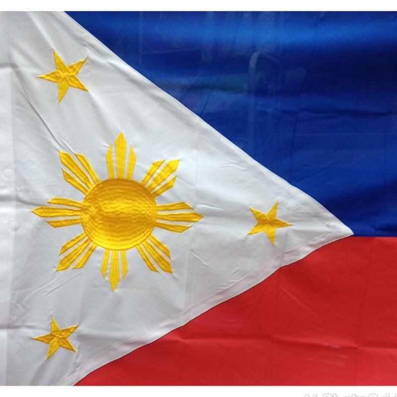 PHILIPPINES FLAG(WATAWAT)FABRIC/EMBROIDERED 3ft x 5ft | Shopee Malaysia