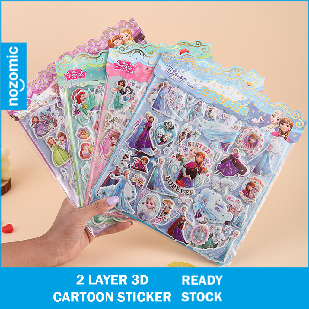 Cartoon Sticker Double Layer Bubble 3D Cartoon Sticker Cute Sticker ...
