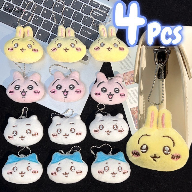 New Chiikawa Hachiware Usagi Cute Fluffy Pendant Cartoon Head-Shaped ...
