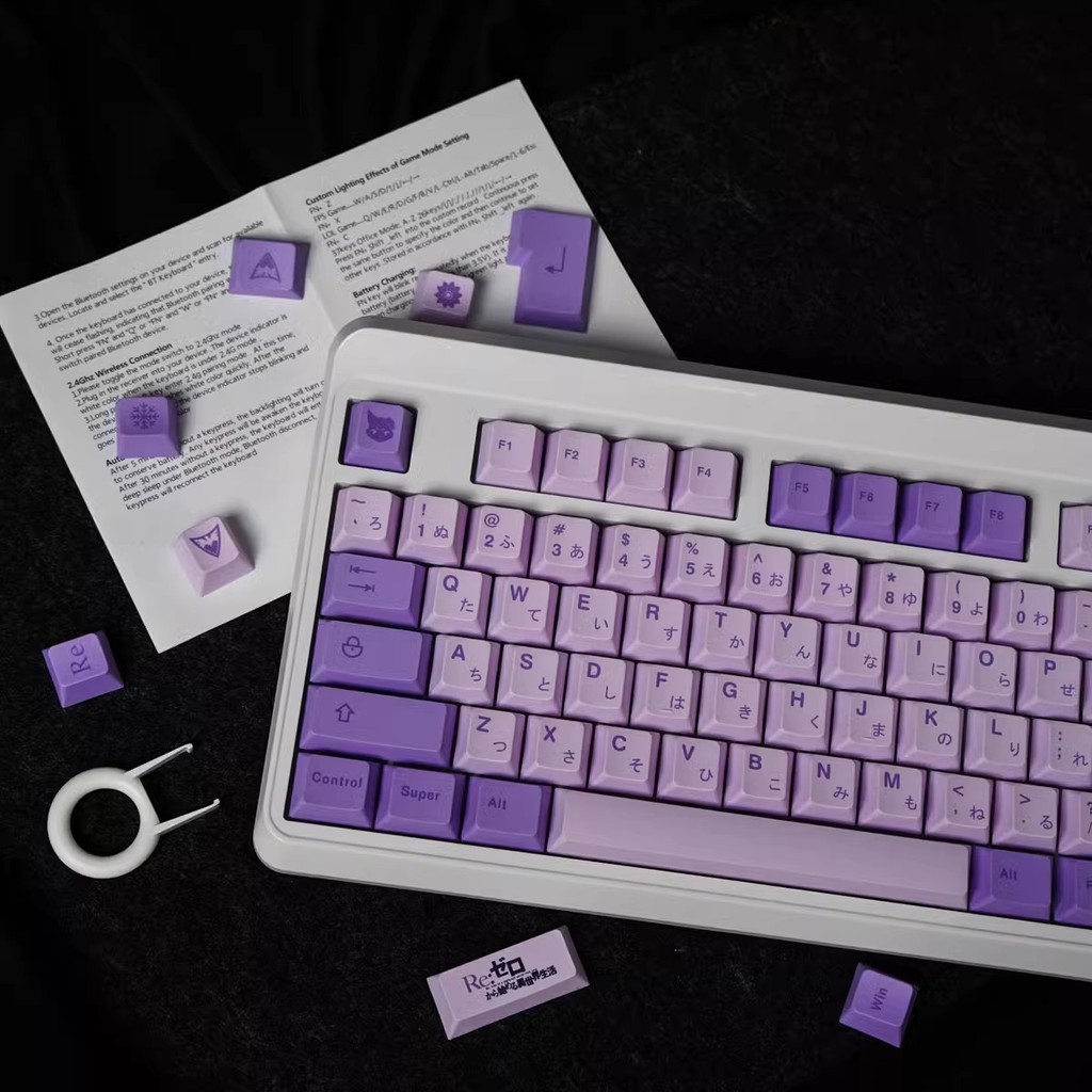 GMK Frost Witch Purple Japanese keycaps PBT Cherry profile keycap set ...