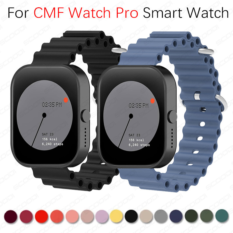 Ocean Silicone Strap For CMF Watch Pro Strap Metal Buckle Loop Band ...