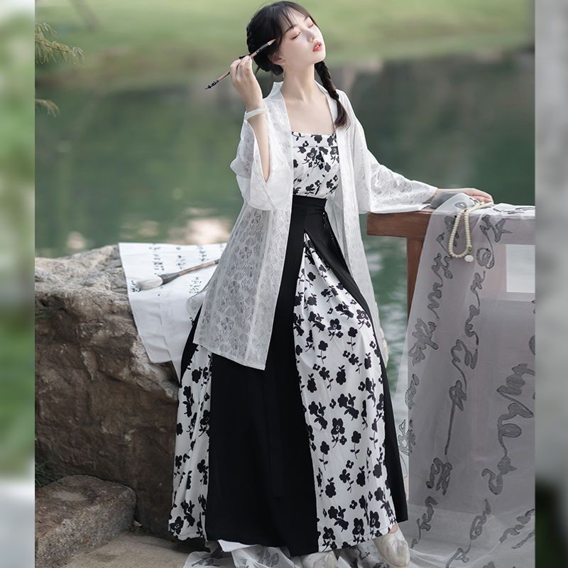 Original Flowers Made in Song Dynasty Student Hanfu Female Robe ...