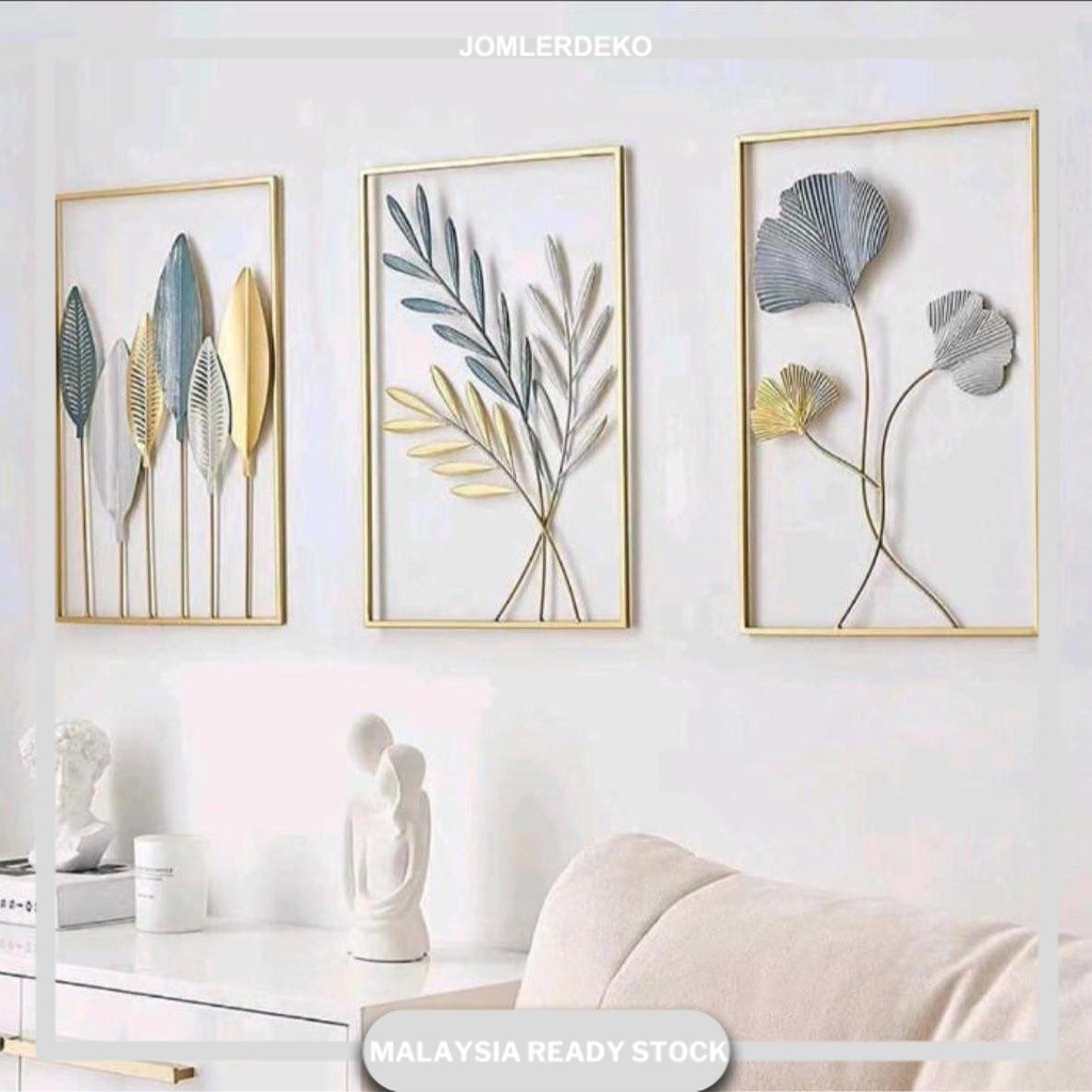 [1pcs] 40x60cm frame gold blue rustic, frame hiasan dinding, frame ...