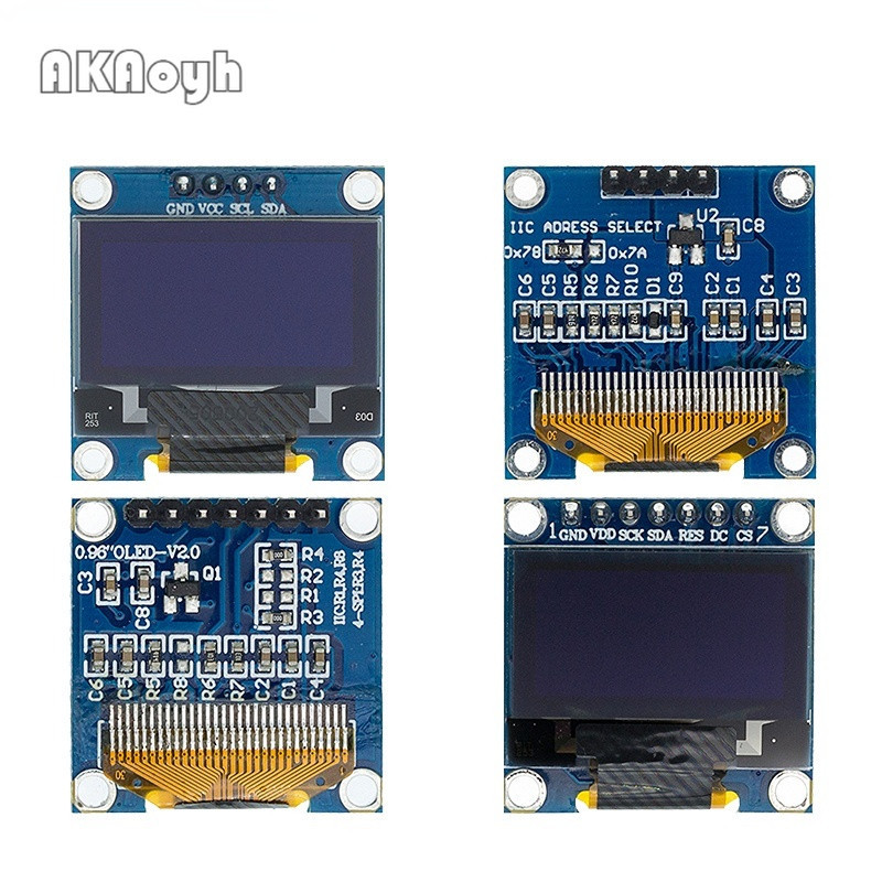 0.96 inch IIC SPI Serial 7/4Pin White/Blue/Yellow Blue/ OLED Display ...