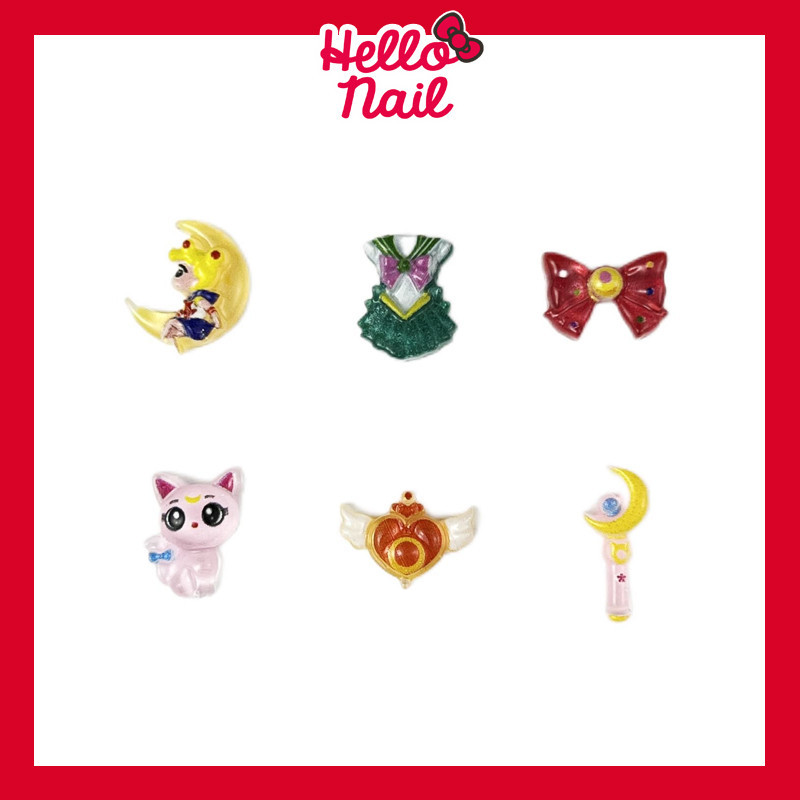 Sailor Moon Seramoon Selamoon Nail Art Decorations Accessories Embossed ...