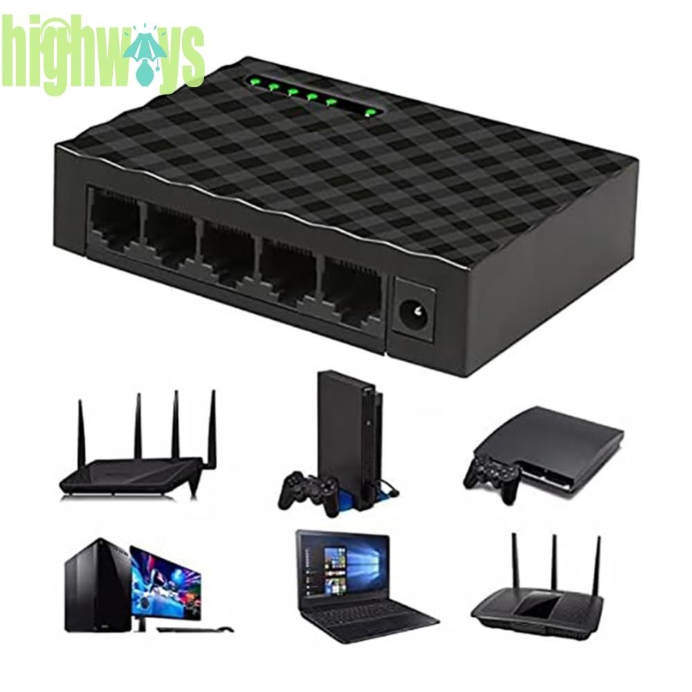 5 Port 1000Mbps Gigabit Network Switch RJ45 LAN Desktop Ethernet HUB ...