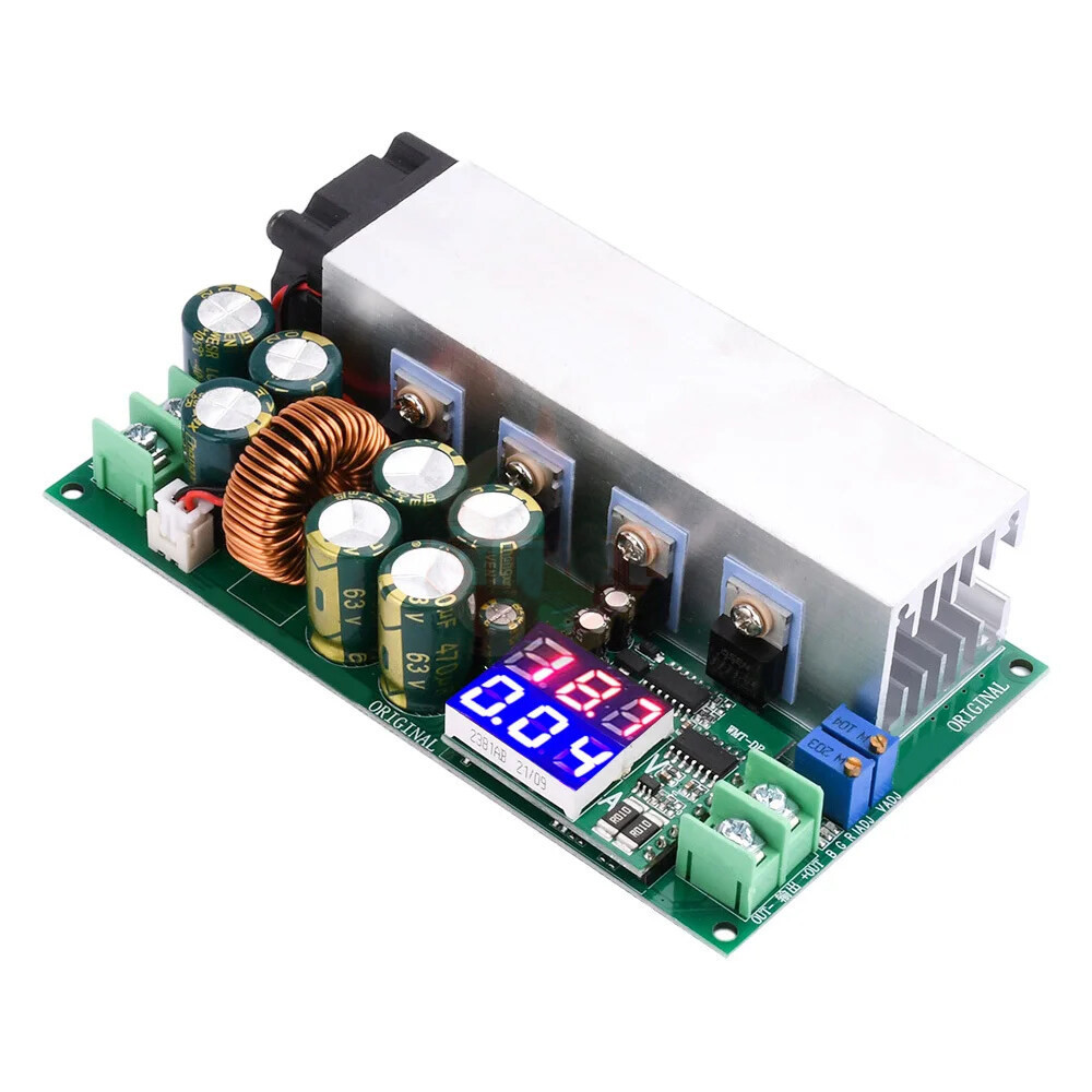 DC-DC Step-Down Converter 600W Power Supply 25A Adjustable Voltage Converter Module 12-75V to 5V ...