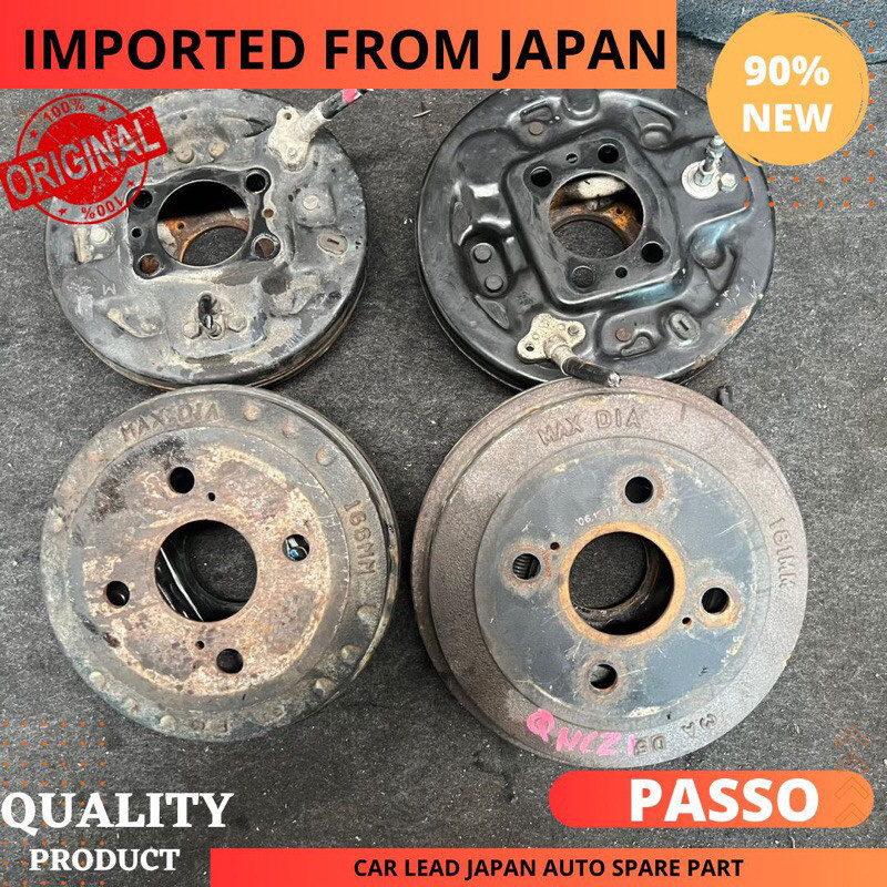 🇯🇵PASSO REAR BRAKE SHOE DRUM 166mm/181m IMPORTED FROM JAPAN | Shopee ...