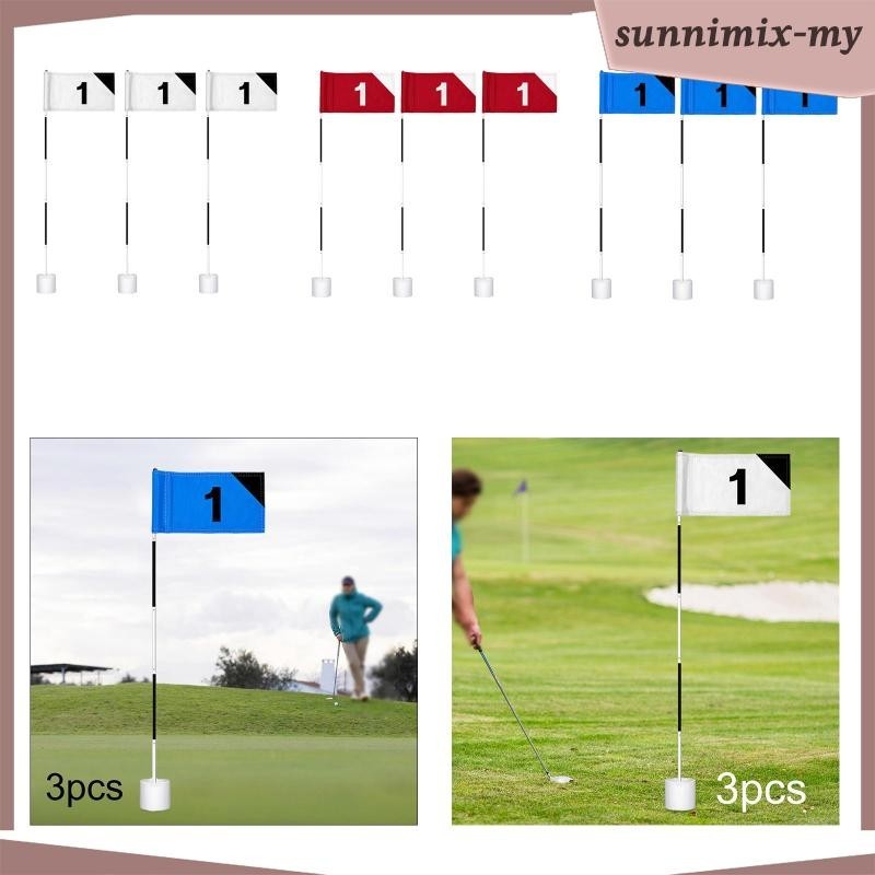 [SunnimixMY] 3 Pack Putting Green Flag for Yard, Numbered Golf Flags ...