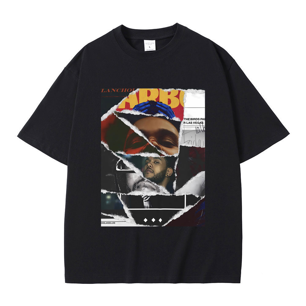 Best Famous Singer The Weeknd Album Cover Collage Graphic Tshirt Men ...