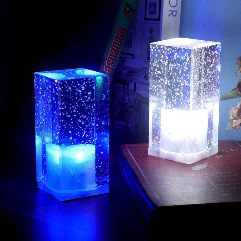 Crystal Rose Lamp Atmosphere Lamp Romantic Gift Acrylic Table Lamp ...
