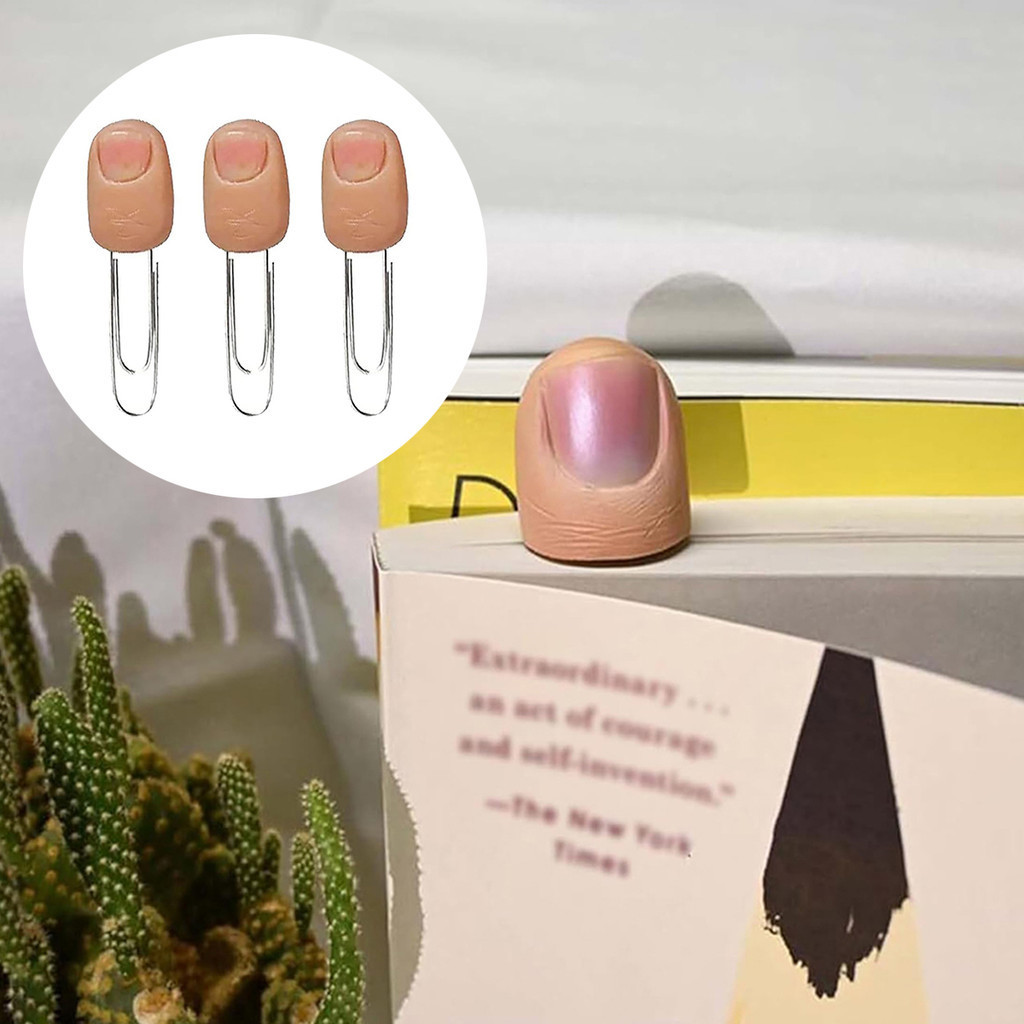 Finger Paperclip Bookmark Set, Realistic Finger Bookmark, Funny 3D ...