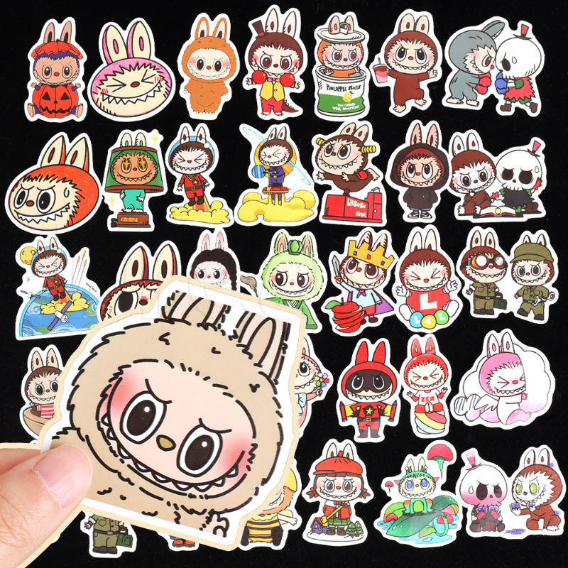 53pcs Cartoon Labubu Stickers - Waterproof Vinyl Decals - Anime ...