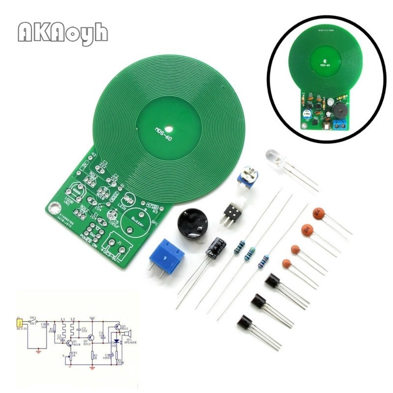 DIY Kit Metal Detector Kit Electronic Kit DC 3V-5V 60mm Non-contact ...