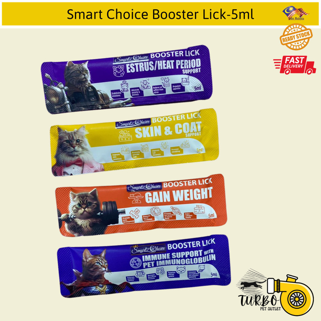 Smart Choice Booster Lick Cat Stick/Cat Supplement-5ml/sachet(LOOSE ...