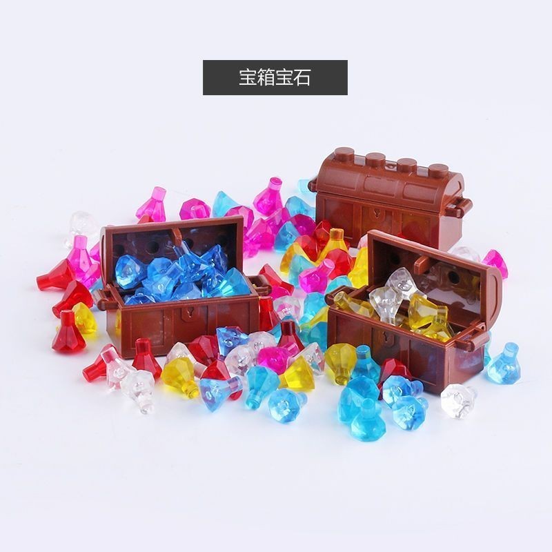 C Assembling Scene with Building Block Minifigure MO Treasure Box ...