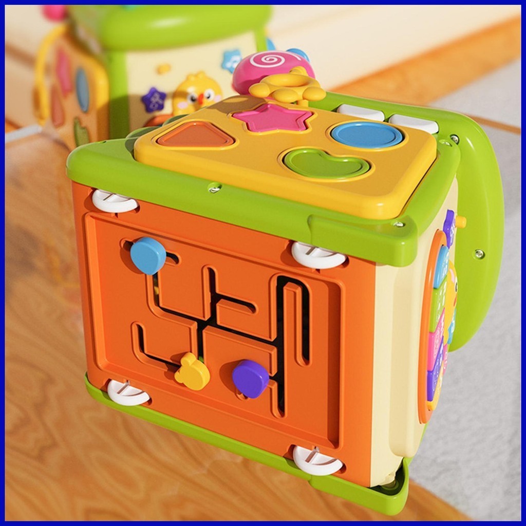 Learning Cube Multi-functional Sensory Toy Multipurpose Activity Center ...