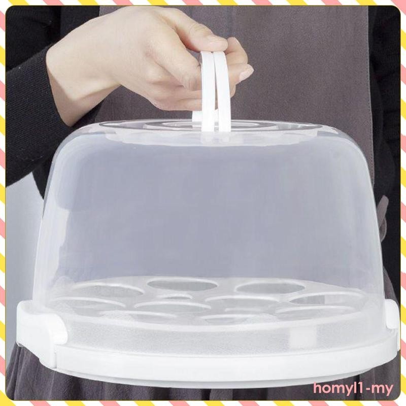 [HomylaeMY] Portable Cake Carrier with Lid, 8" 10" Cake Box, Serving ...