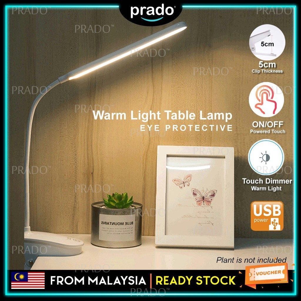 PRADO Malaysia Foldable Student Study Table Reading Lamp USB LED Clip ...