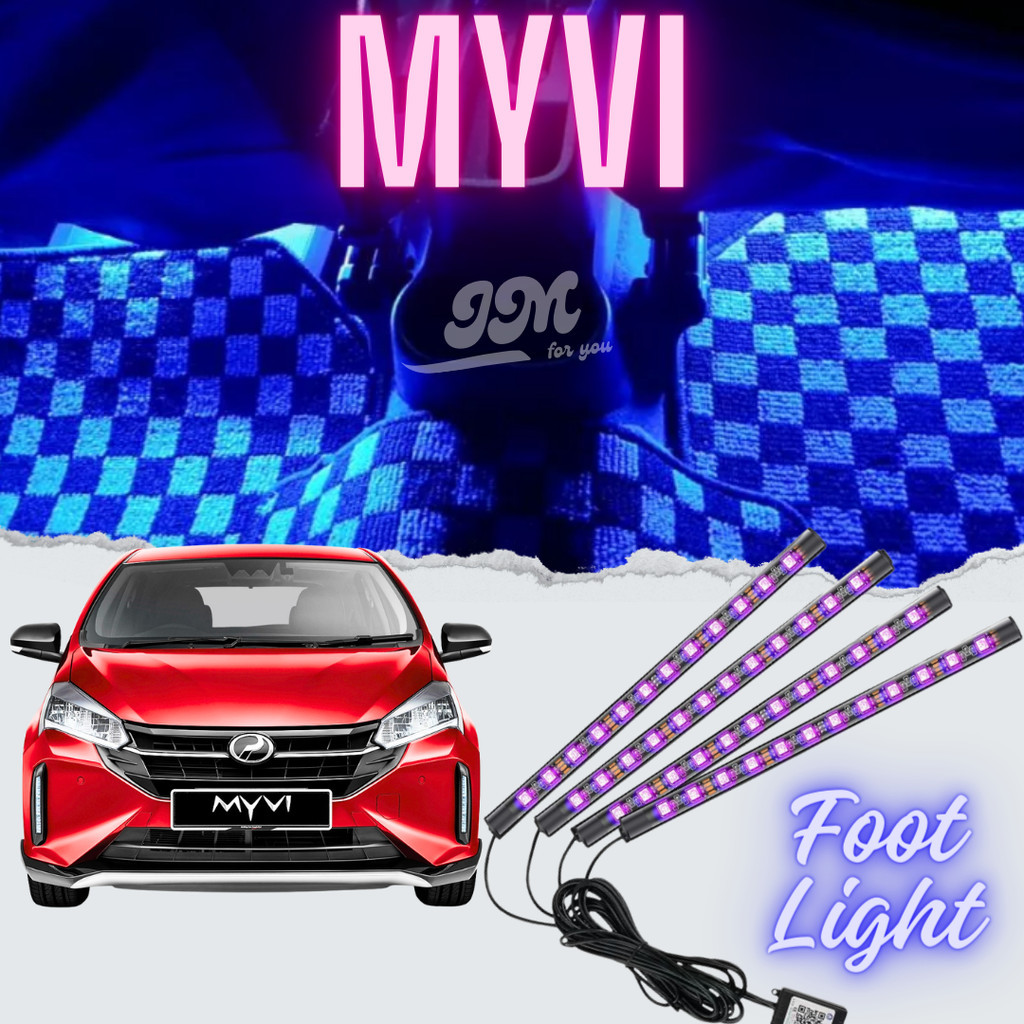 MYVI GEN 3 LED FOOT LIGHT RGB Floor Ambient Light Lampu Kaki Kereta ...