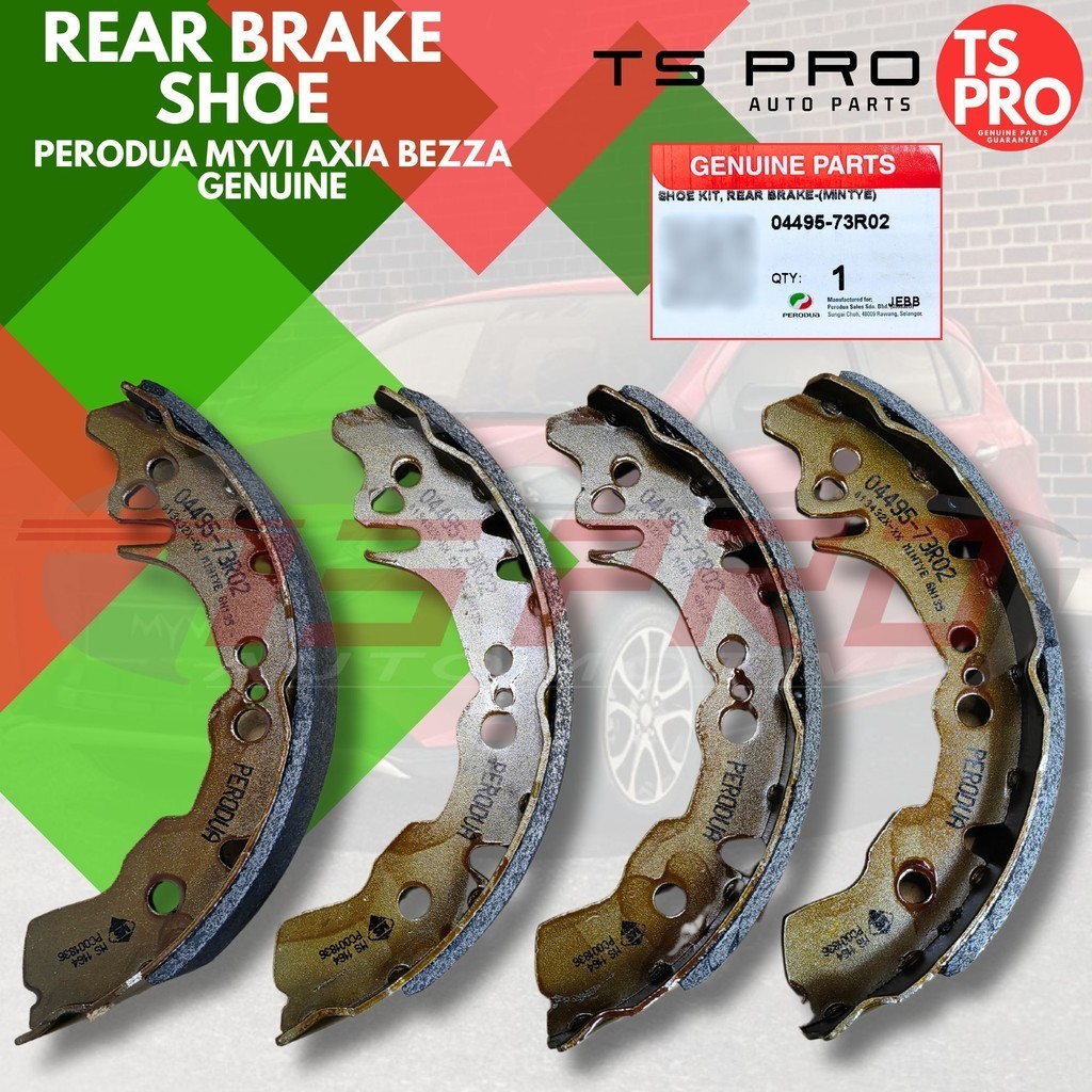 Perodua Myvi Axia Bezza Genuine Rear Brake Shoe Brek Lining Belakang ...