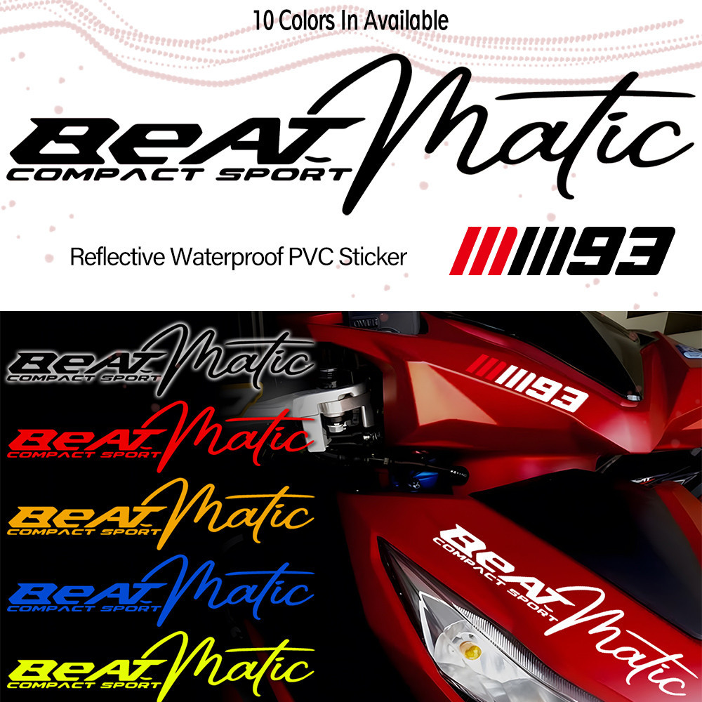 Honda Beat V3 V3+ Name Lable Stickers Logo Moto Reflective Carving ...