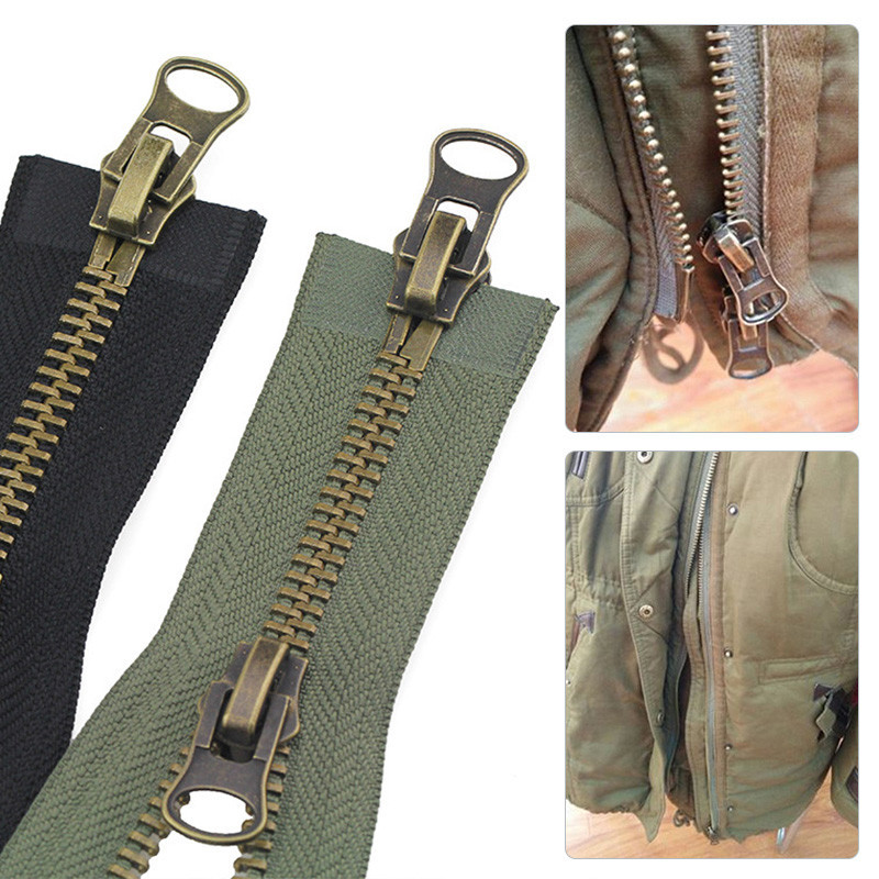 8# 70/80/90/100/120CM Metal Bronze Zipper Open-end/Close-end Sewing ...