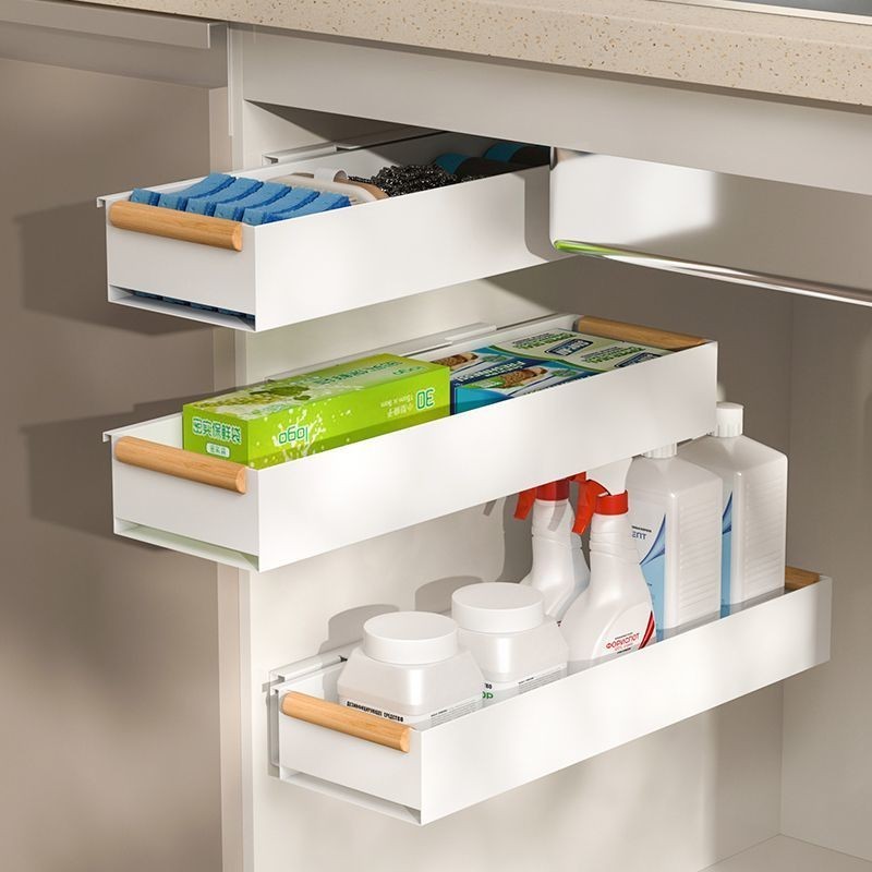 Pull-out Rack Sewer Sink Side-Mounted Pull Basket Ultra-Narrow ...