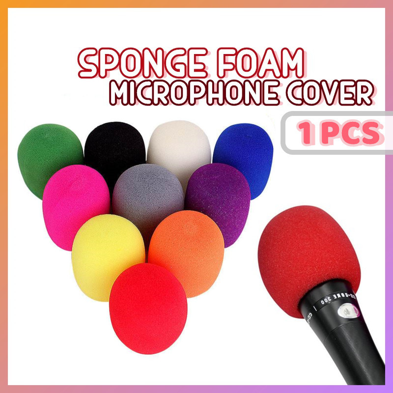 (1 PACK = 2 PCS) Non Woven Disposable Microphone Cover Color Mic Covers ...