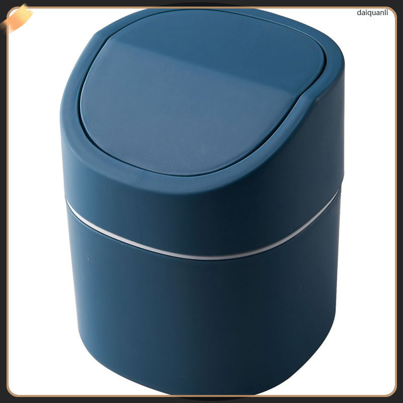Garbage Can Desktop Trash Mini Waste Bucket Bin Container with Lid ...