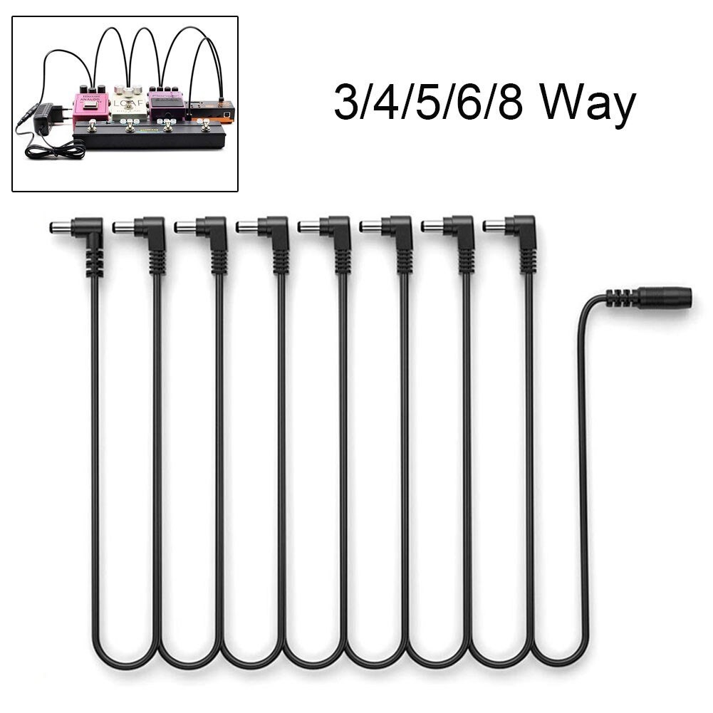 Guitar Effect Pedal Accessory 9V DC Adapter Daisy Chain Cable 1 to 2 3 ...