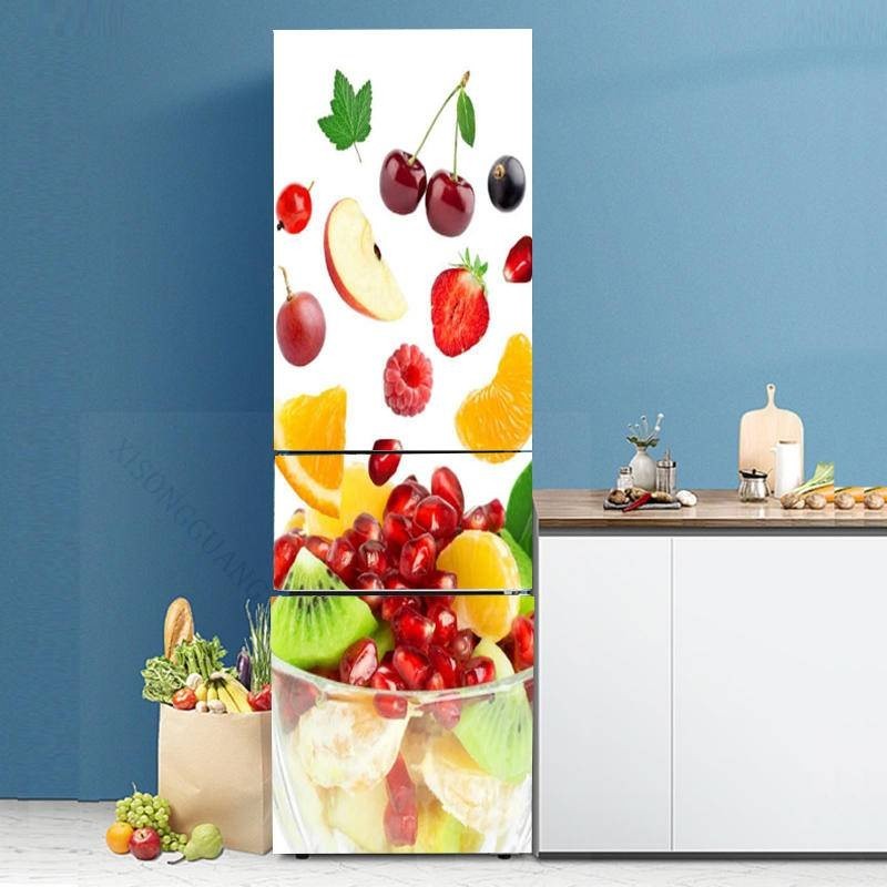 Custom 3D refrigerator sticker plastic wrap freezer stickers ...