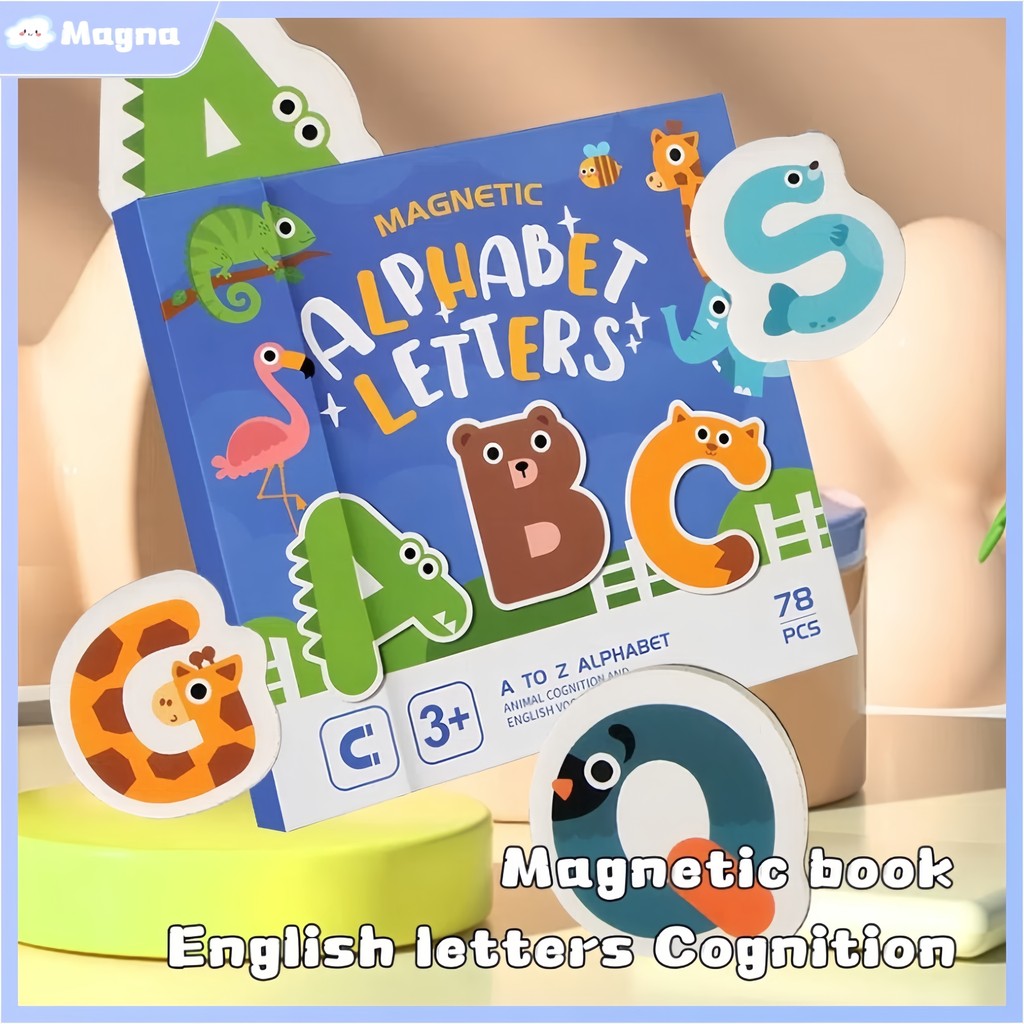 [Ready]Magnetic Alphabet Book ABC Early Learning English Vocabulary ...
