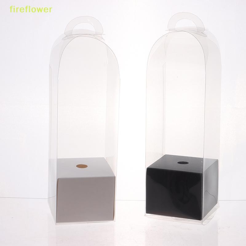 [fireflowerM] 1Pc Transparent Rose Flower Box Plastic Cake Packaging ...