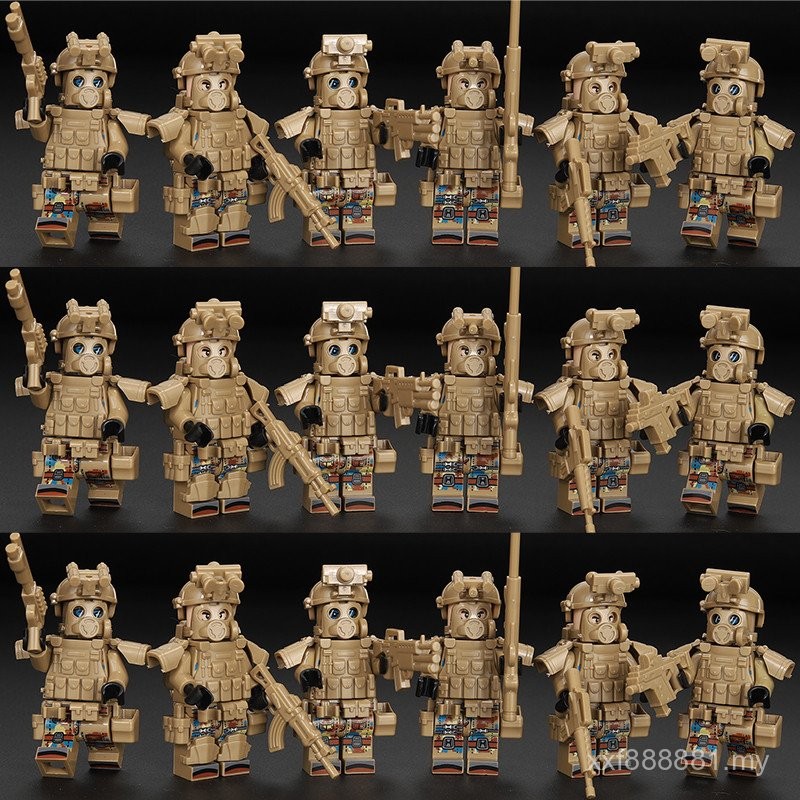 Military Explosion-Proof Gas Mask Outer Skeleton Uniform Minifigures ...