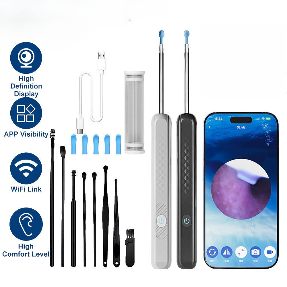 C6 Ear Wax Removal Ear Pick Wireless Visual Earpick With Camera ...