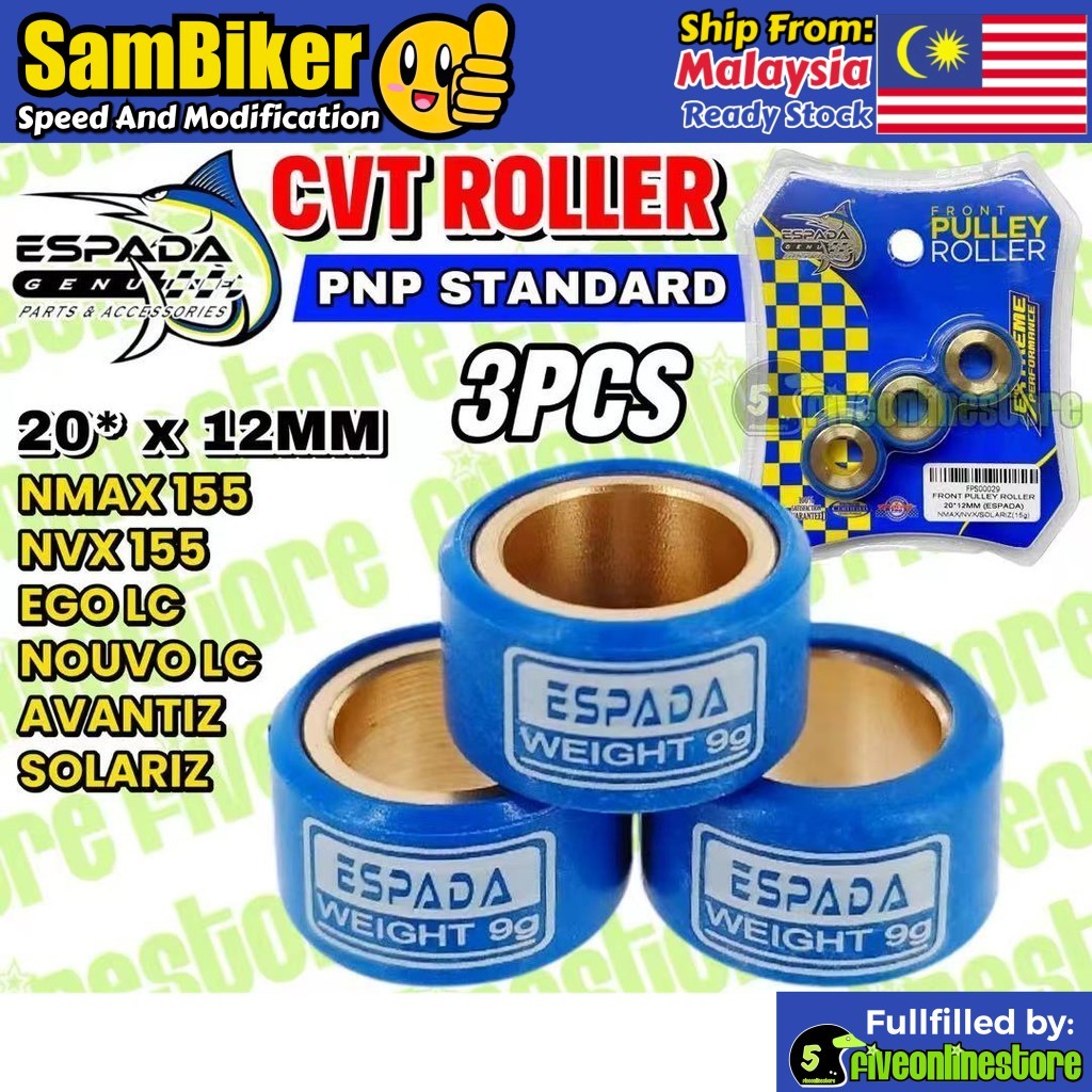 ESPADA Racing CVT Roller YAMAHA NVX 155 NMAX EGO LC NOUVO AVANTIZ EGO ...