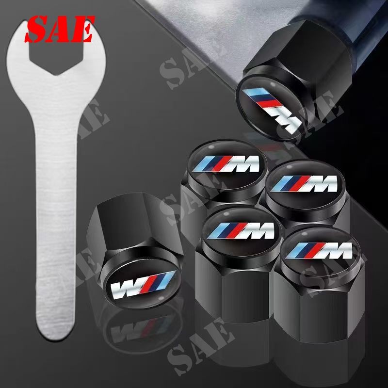 【Ready Stock】5pcs/set Metal bmw m Car Wheel Tyre Tire Valve Stem Air Caps Style Cover Anti-theft ...